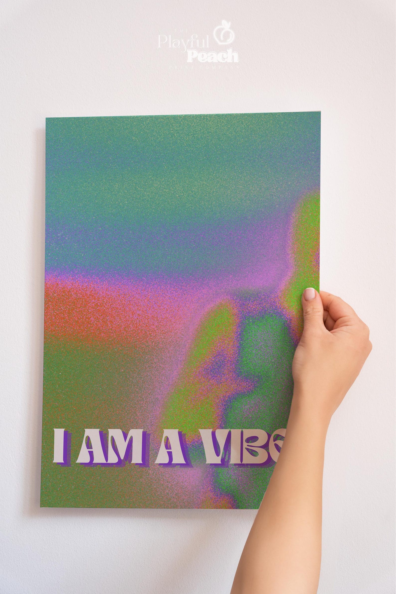 I'm a VIBE Colorful Affirmation Quote Poster | Retro & Trendy Dopamine ...
