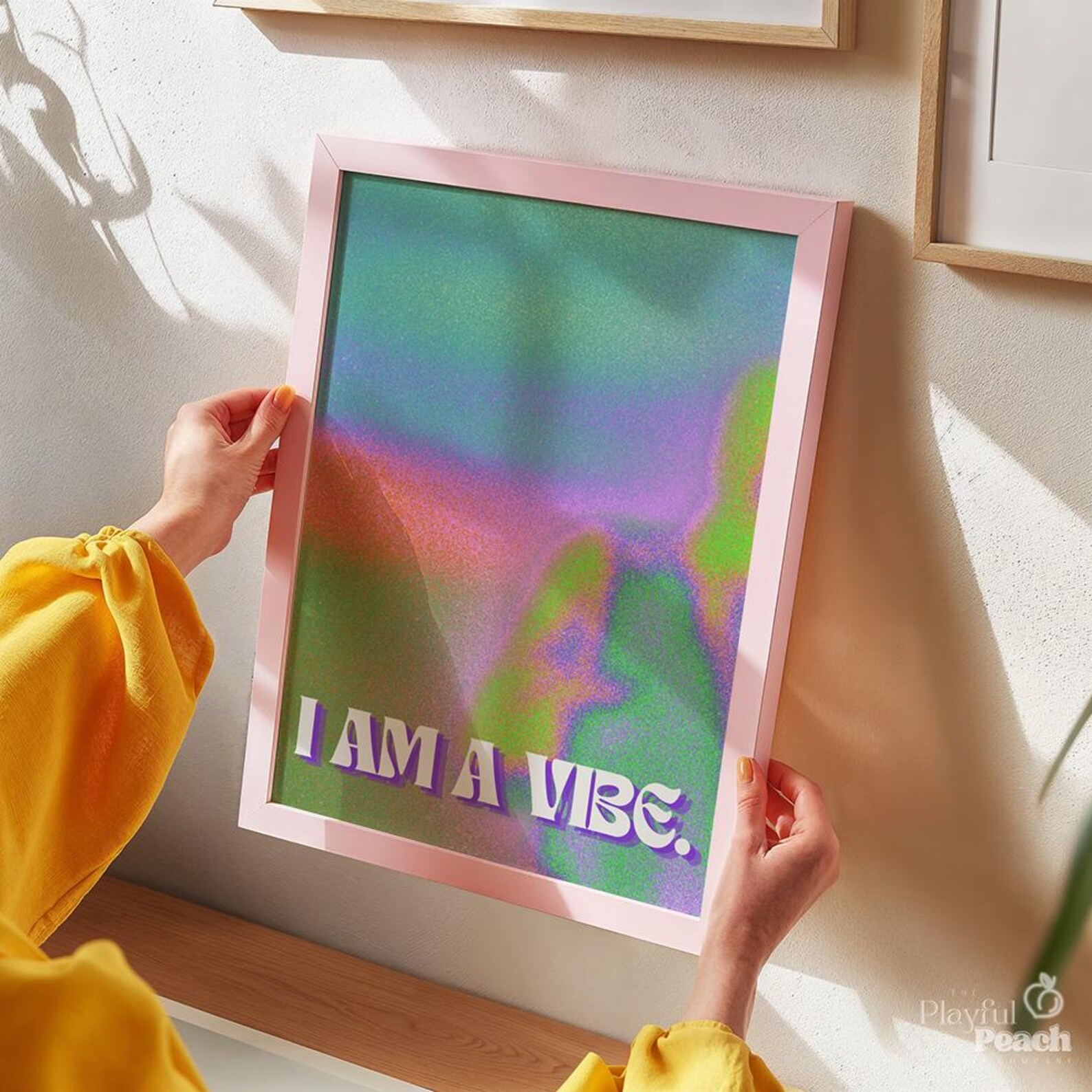 I'm a VIBE Colorful Affirmation Quote Poster | Retro & Trendy Dopamine ...