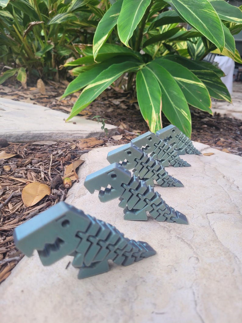 3D Printed Flexible Dinosaur Fidget Toy or Party Favor - Etsy