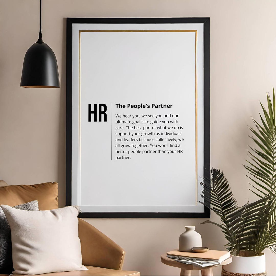 Human Resources Partner| Digital Print for Office or HR Department ...