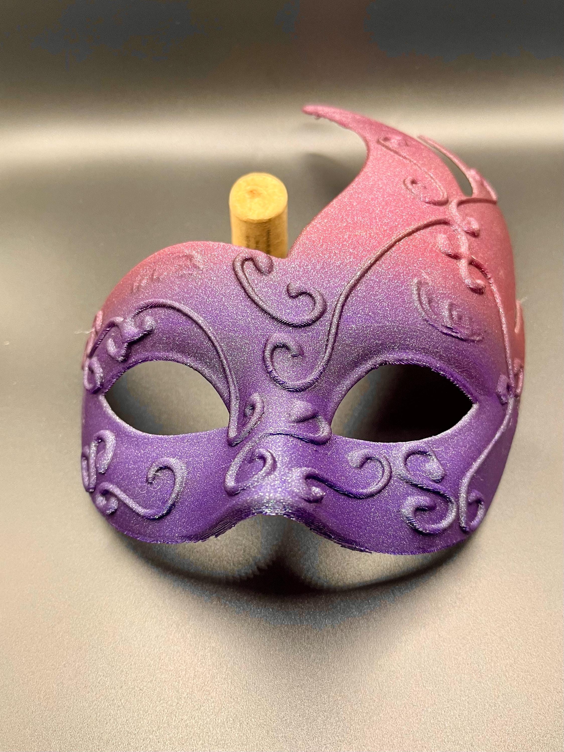 Custom 3D Printed Venetian-style Masquerade Mask Purple to Pink Ombre ...