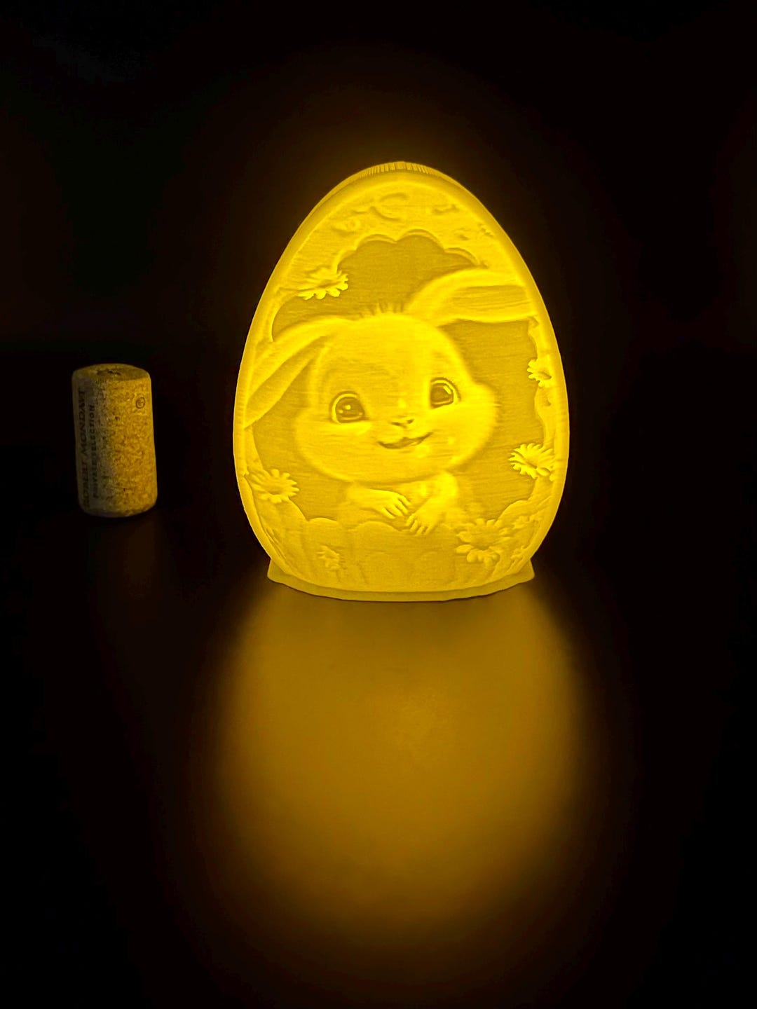 3D Printed Light-up Bunny Egg With Battery-powered Tea Light Custom ...
