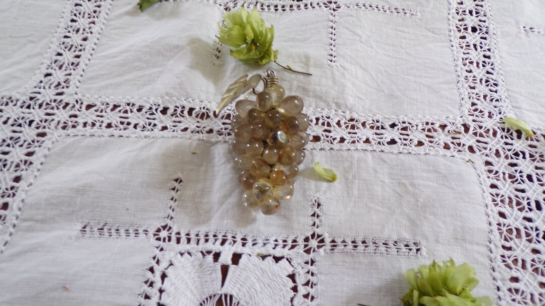 REDUCED Vintage Accessory - Little Bunch of Glass Grapes From 70s ...