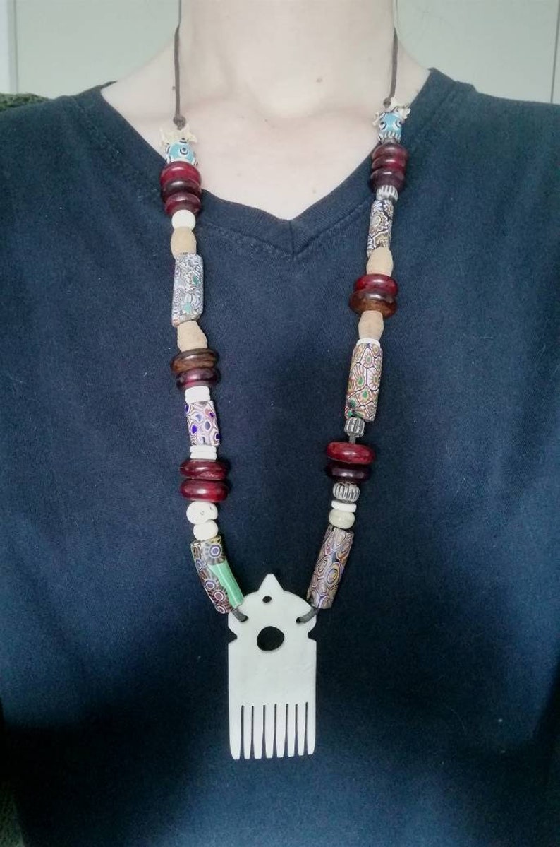 Viking Necklace Combed Bone Craft Beads - Etsy