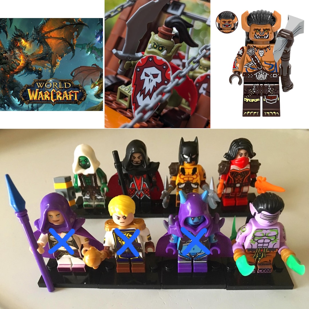 WoW World of Warcraft Grosses Set 10x Minifiguren Moc Anduin Thrall ...