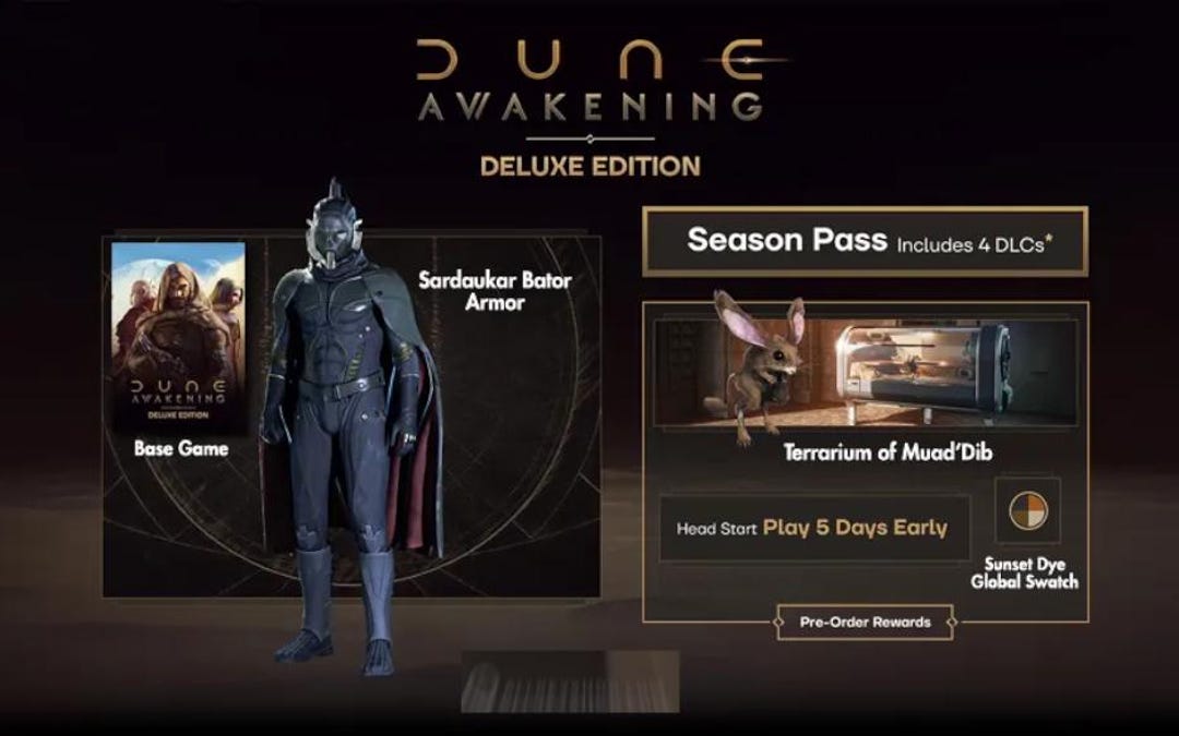DUNE Awakening 2025 DELUXE PC Kommandanten Sardauker Armour Key a Game ...