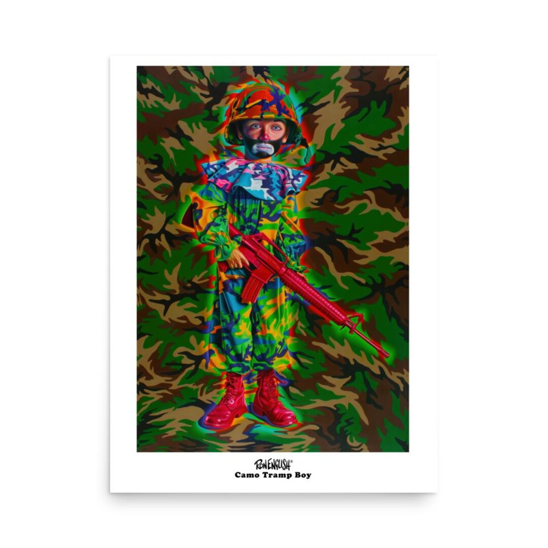 Poster - Camo Tramp Boy by Ron English - Etsy