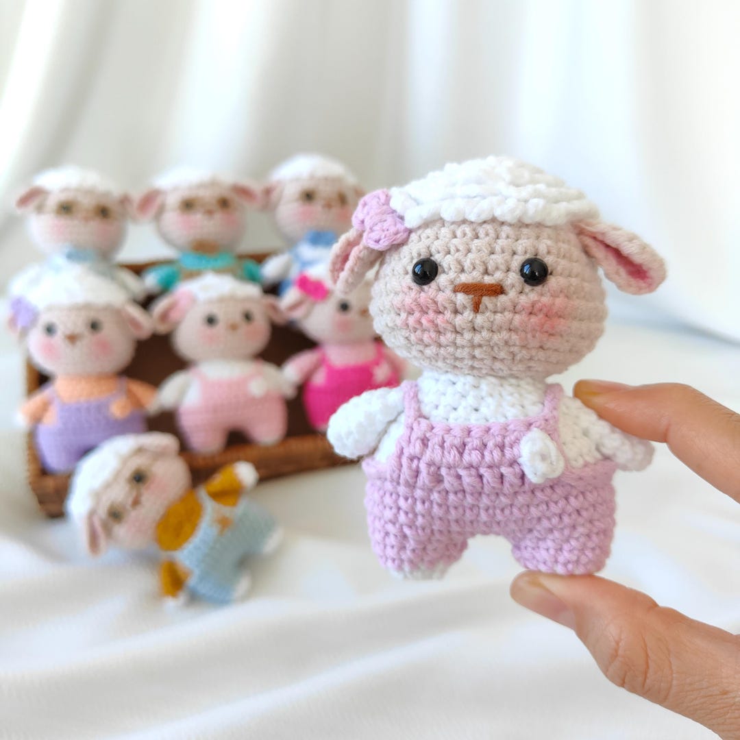 Personalized Amigurumi Farm Animals, Finished Crochet Sheep Toy, Mini ...