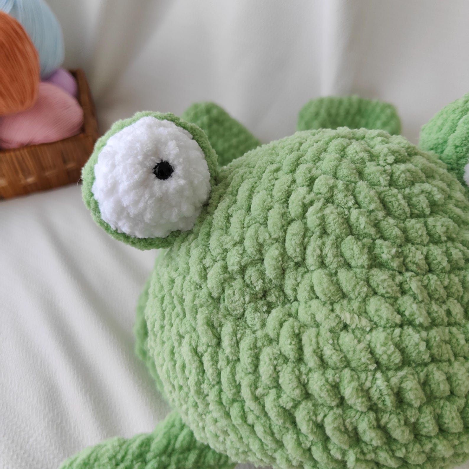 Crochet Velvet Frog Lovey, Extra Large Baby Snuggler, Personalized ...