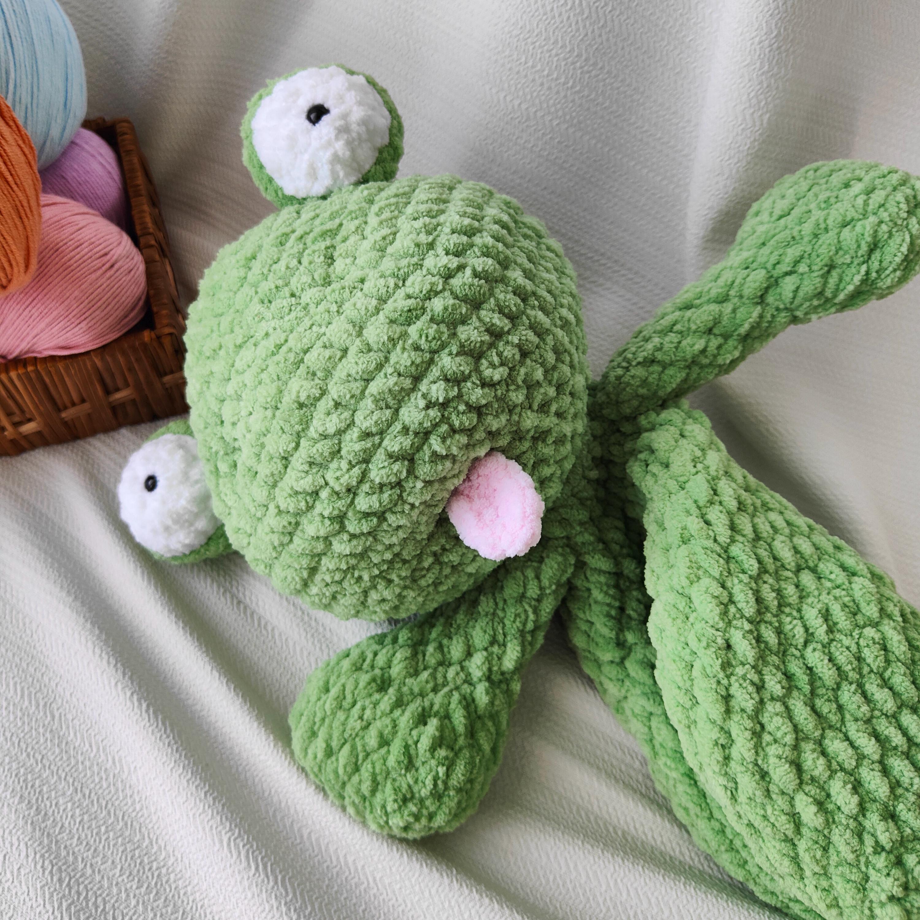 Crochet Velvet Frog Lovey, Extra Large Baby Snuggler, Personalized ...