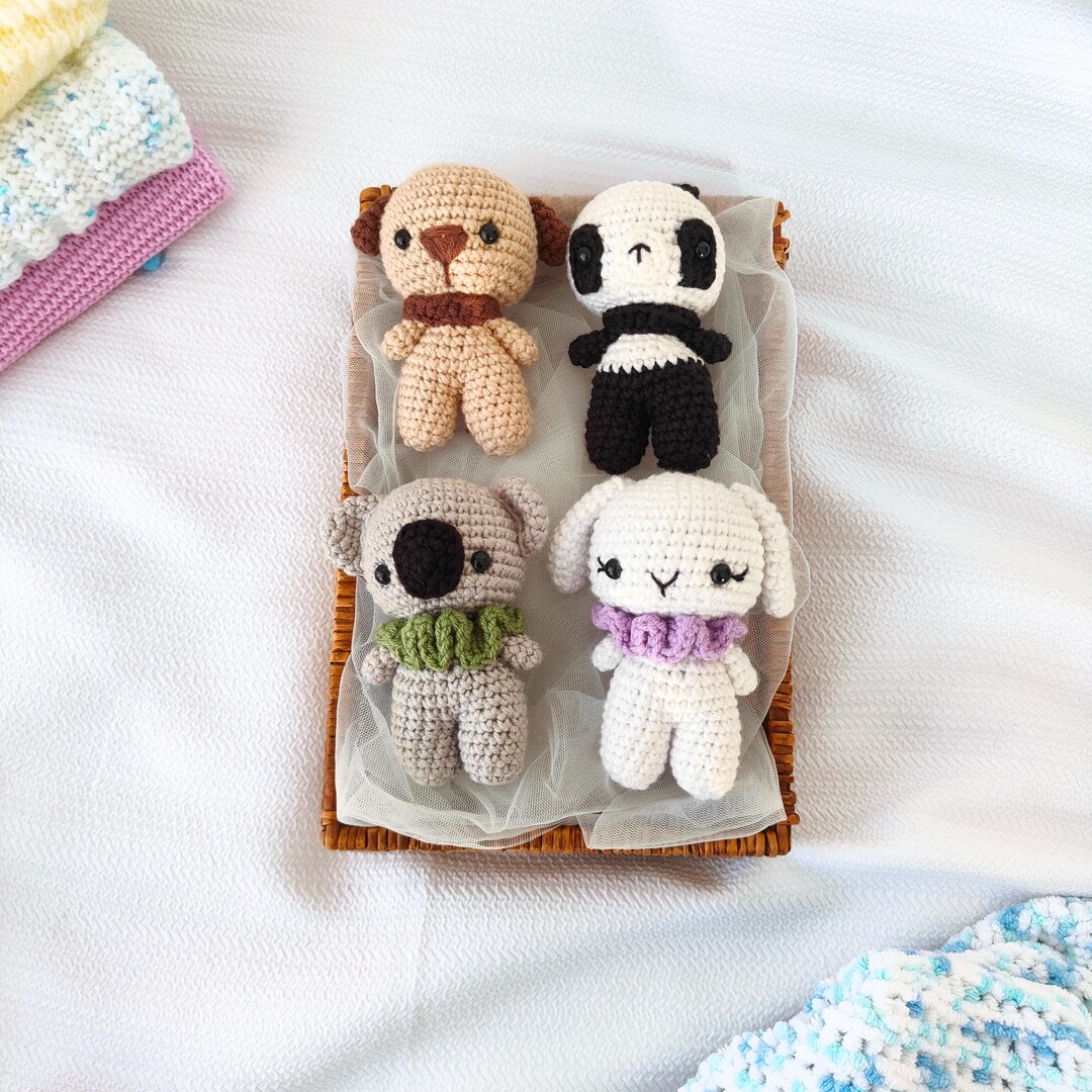 Little Crochet Animals, Tiny Amigurumi Woodland Baby Toy, Stuff Mini ...