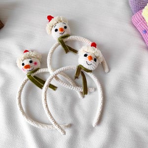 Crochet Snowman Headband: Festive Holiday Hair Accessory - Etsy