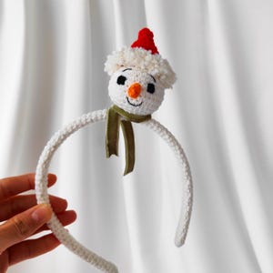 Crochet Snowman Headband: Festive Holiday Hair Accessory - Etsy