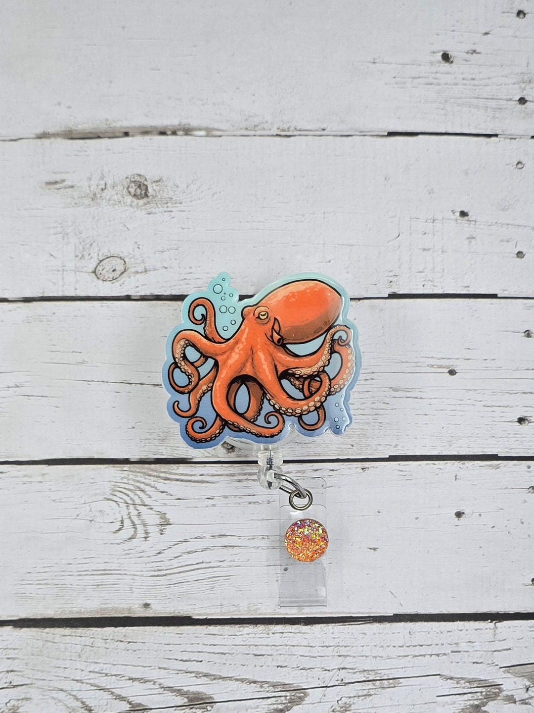 Octopus Badge Reel Animal Series - Etsy