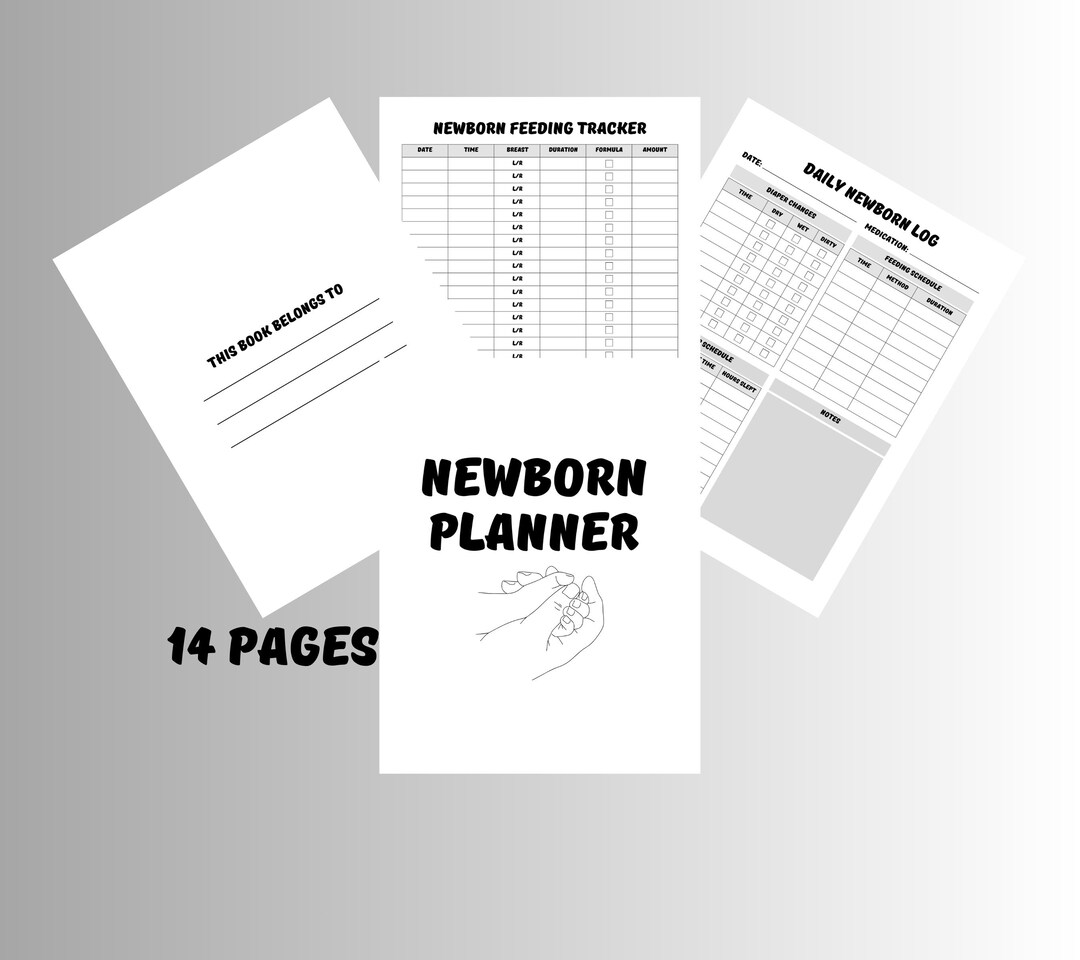 Printable Newborn Planner Baby Care Organizer, Daily Schedules ...