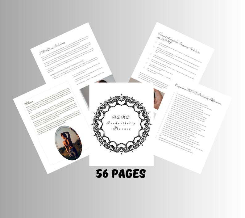 ADHD Productivity Planner Printable Goal Setting, Time Management ...