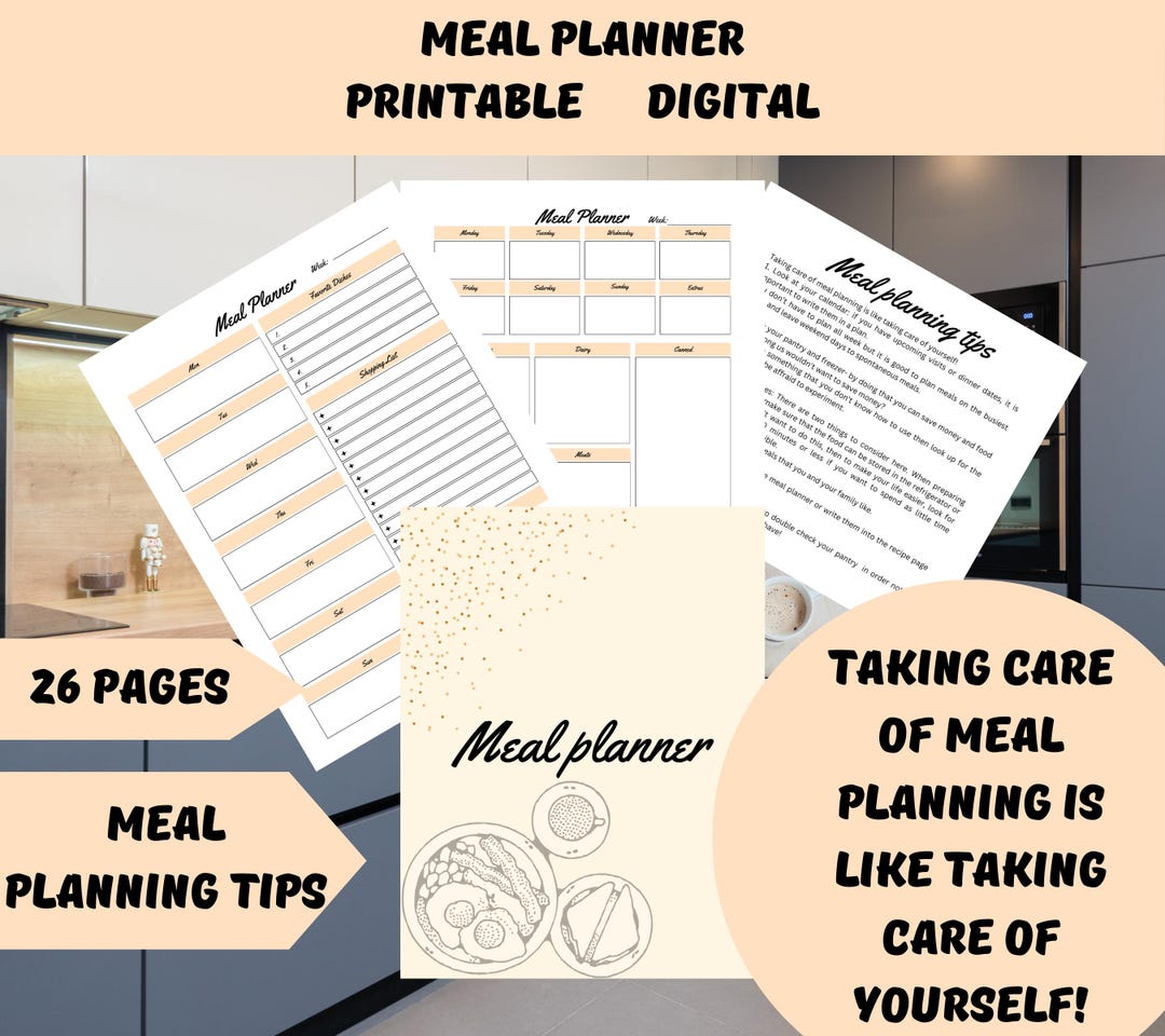 Family Meal Planner Bundle Save Time Cooking With Easy Meal Prep Guide ...