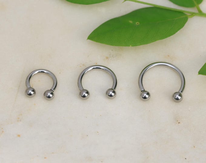 16G Titanium Inner Threaded Septum Ring, 6mm 8mm 10mm CBR, Daith ...