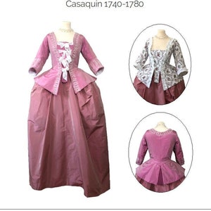 Casaquin 1740-1780 Jacket Pattern (18th Century) - Etsy