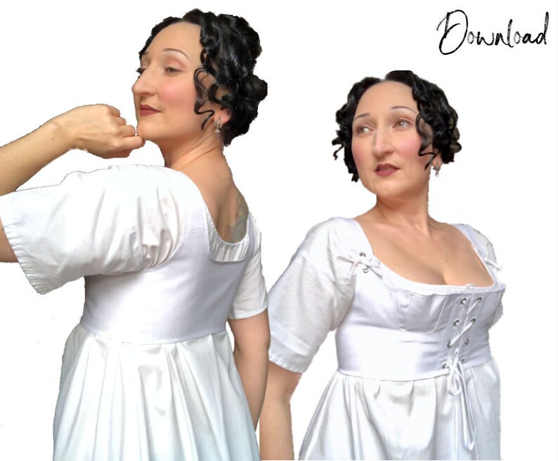 Early 19th Century Regency Short Stays Pattern PDF Download - Etsy