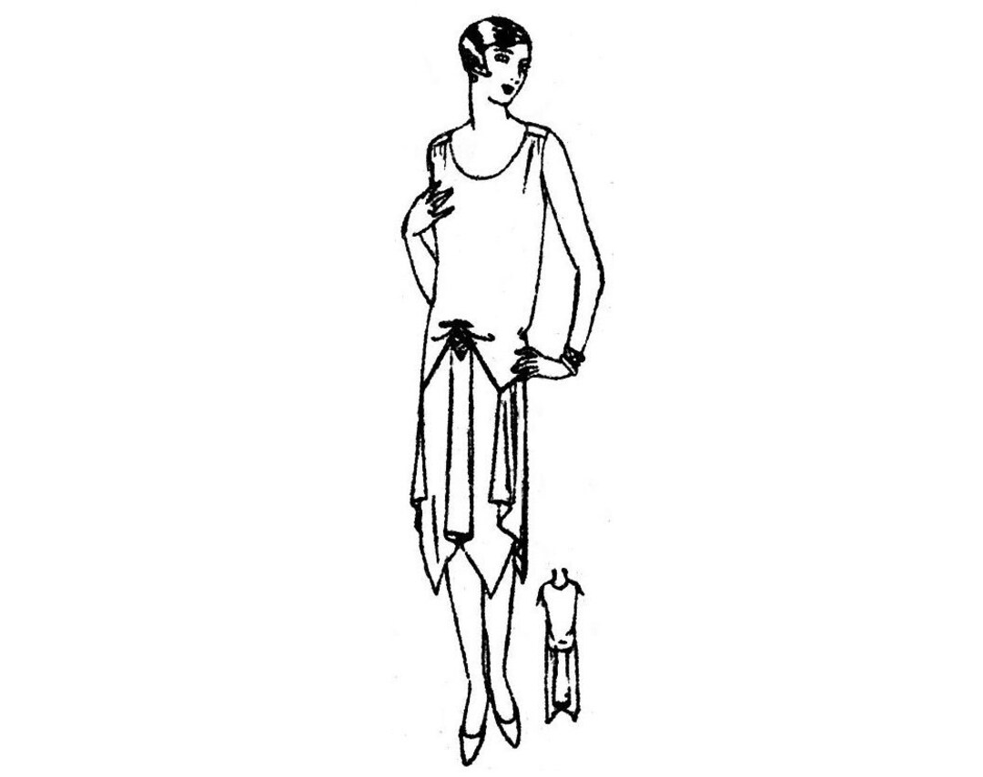 1928 Evening Dress - a Flapper Dress Pattern - Etsy
