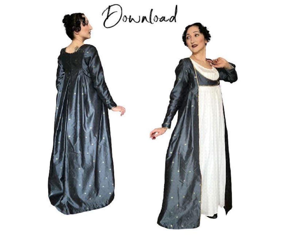 Regency Open Robe 1790-1805 Pattern - PDF Download - Etsy