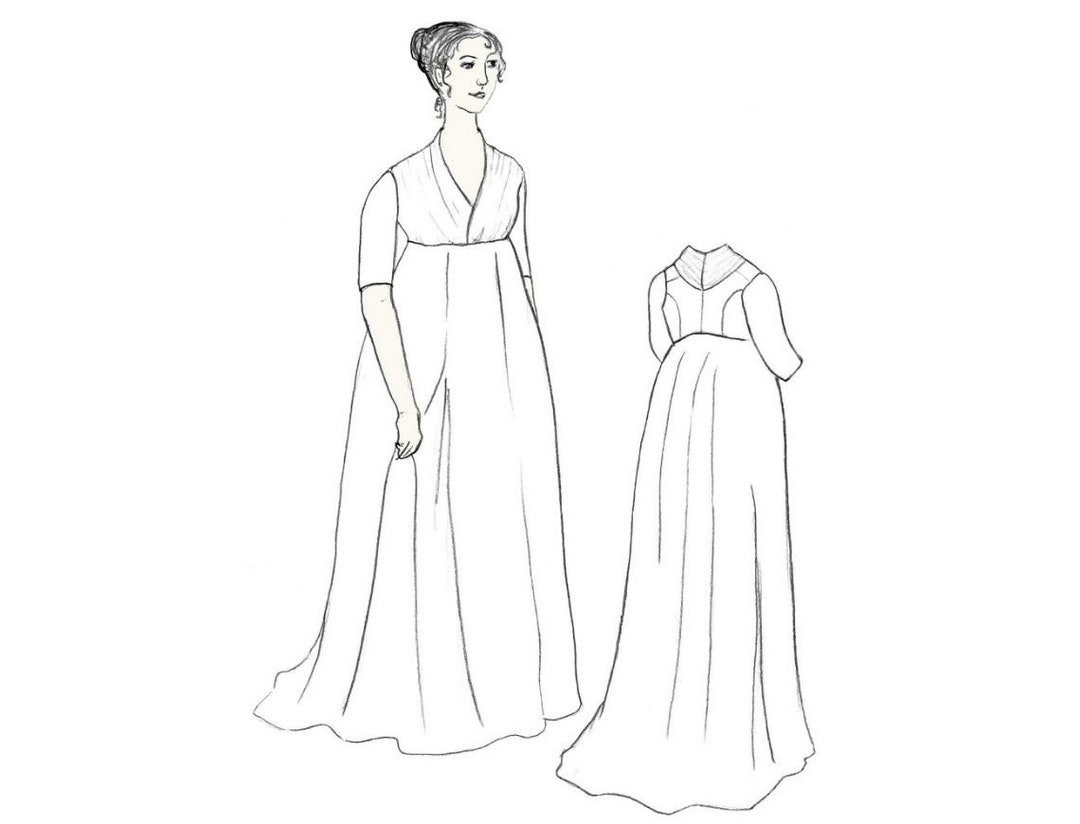 1797 Chemise Dress - Regency / Empire Gown Sewing Pattern - Etsy