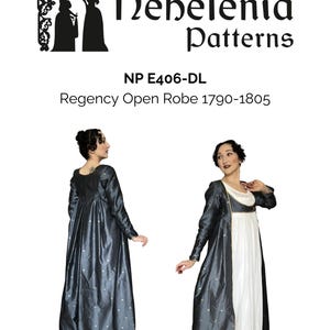 Regency Open Robe 1790-1805 Pattern - Etsy