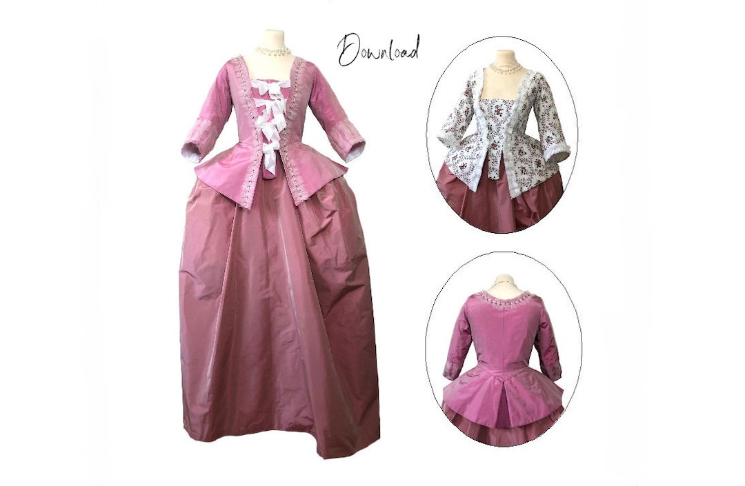 Casaquin 1740-1780 Jacket Pattern (18th Century) - PDF Download - Etsy