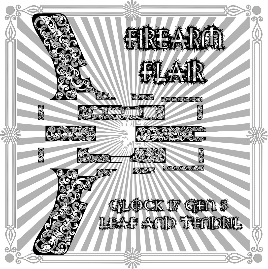 Glock 17 Gen 5 Leaf and Tendril Laser Design File - Etsy