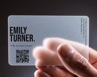 Transparent Business Card Custom Design Plastic Card for Business PVC ...