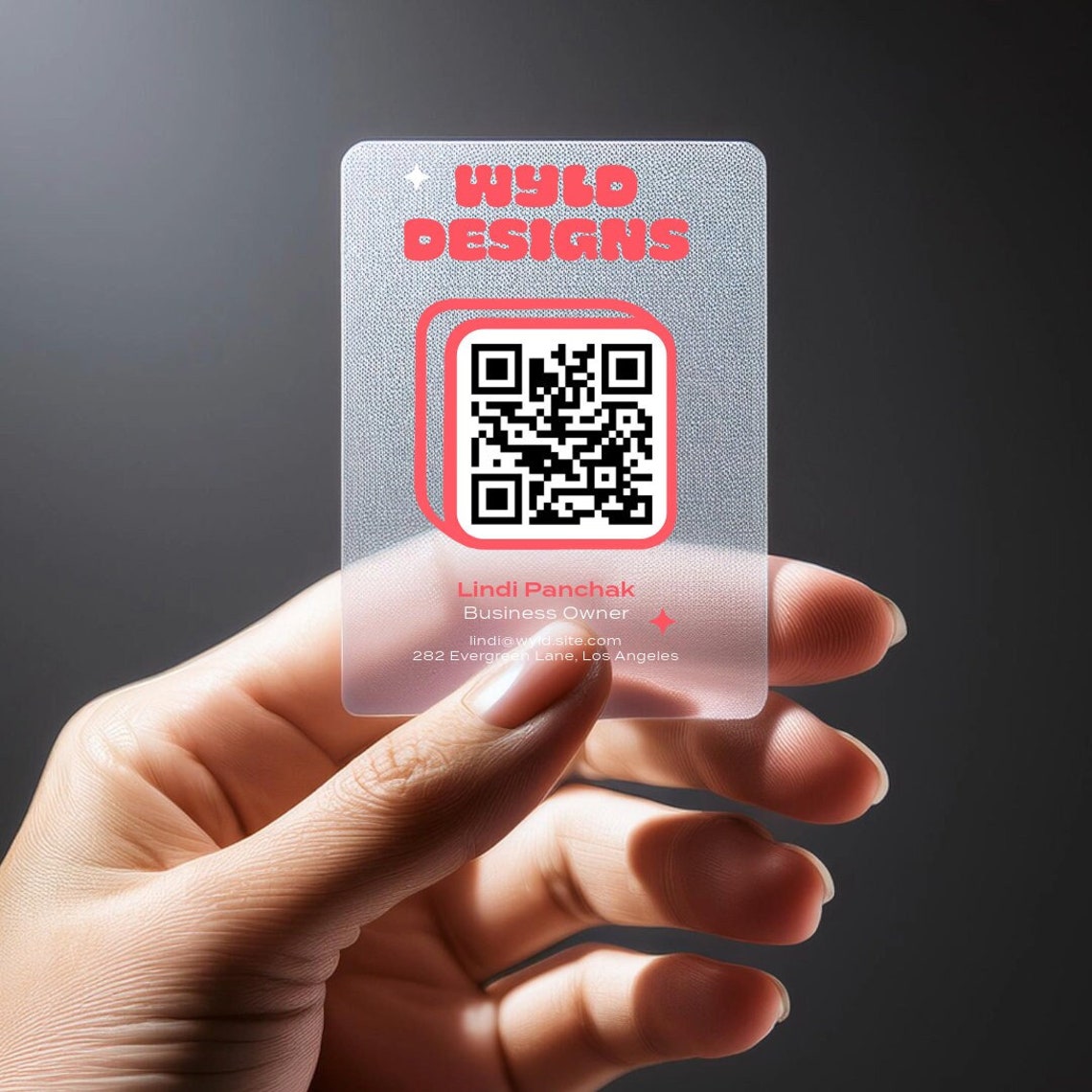 Transparent Business Card Custom Design Plastic Card for Business PVC ...