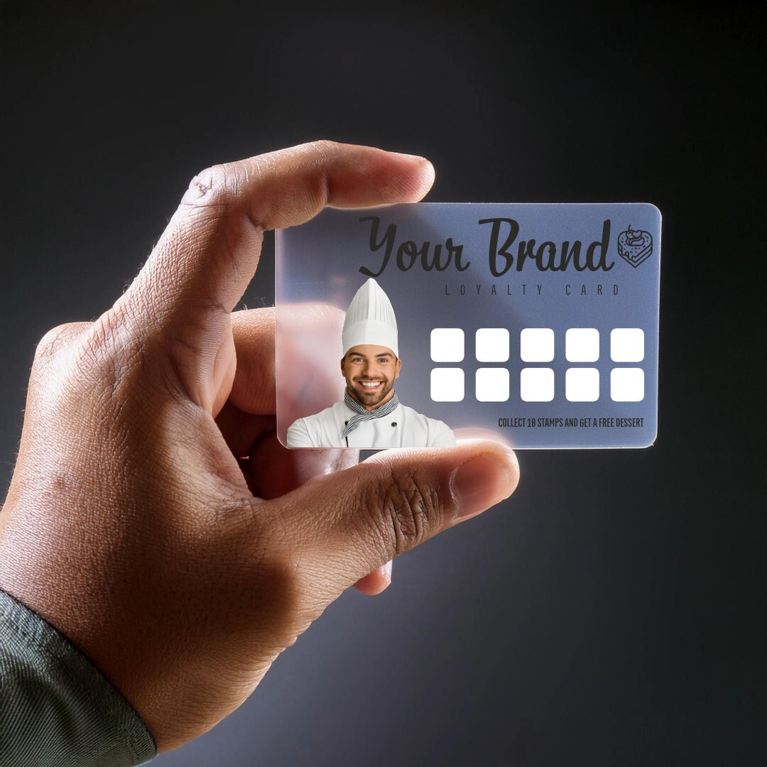 Custom Transparent PVC Business Card: Unique Loyalty Card Design - Etsy