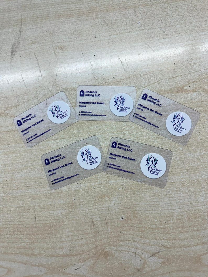 Transparent Business Card Custom Design Plastic Card for Business PVC ...