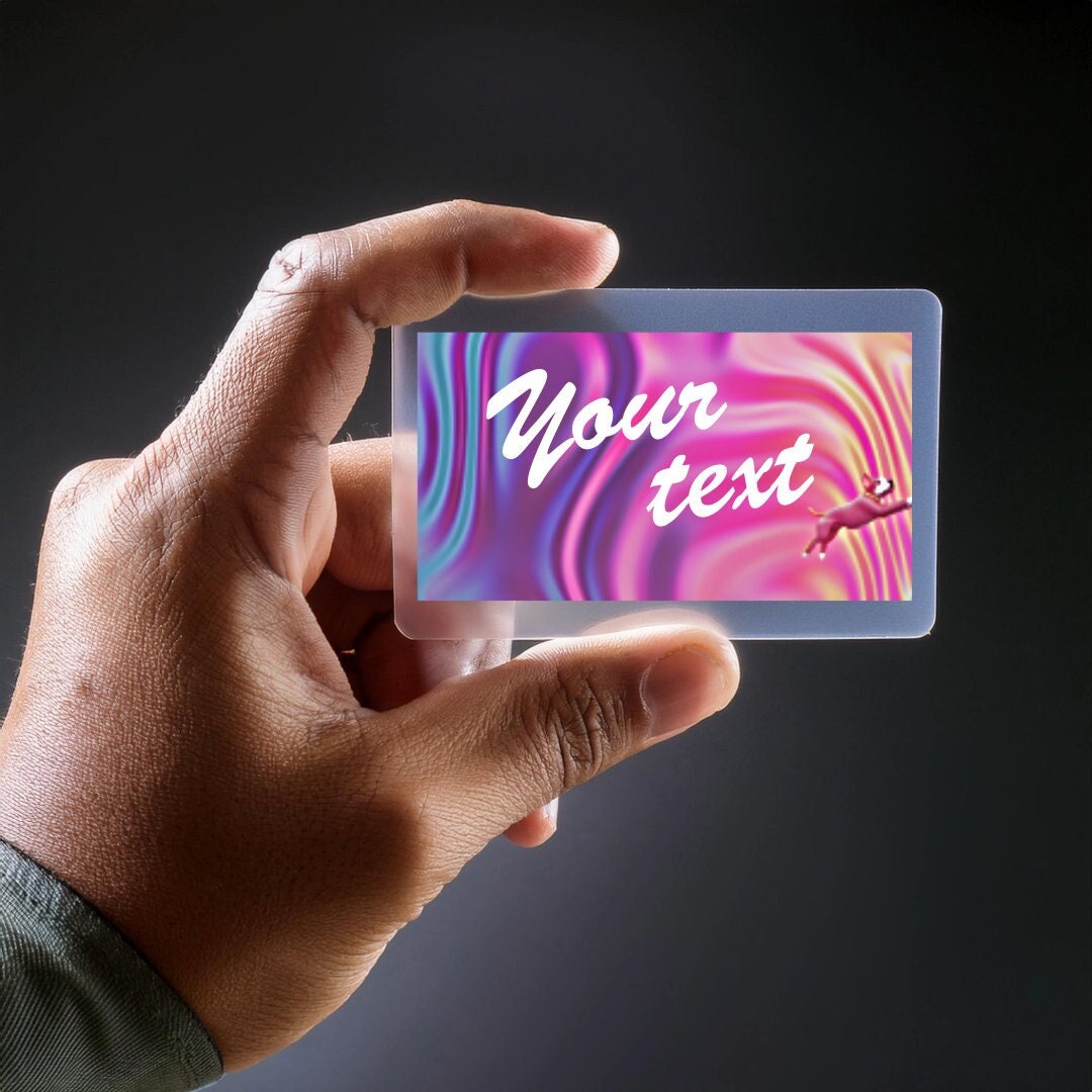 Transparent Business Card Custom Design Plastic Card for Business PVC ...