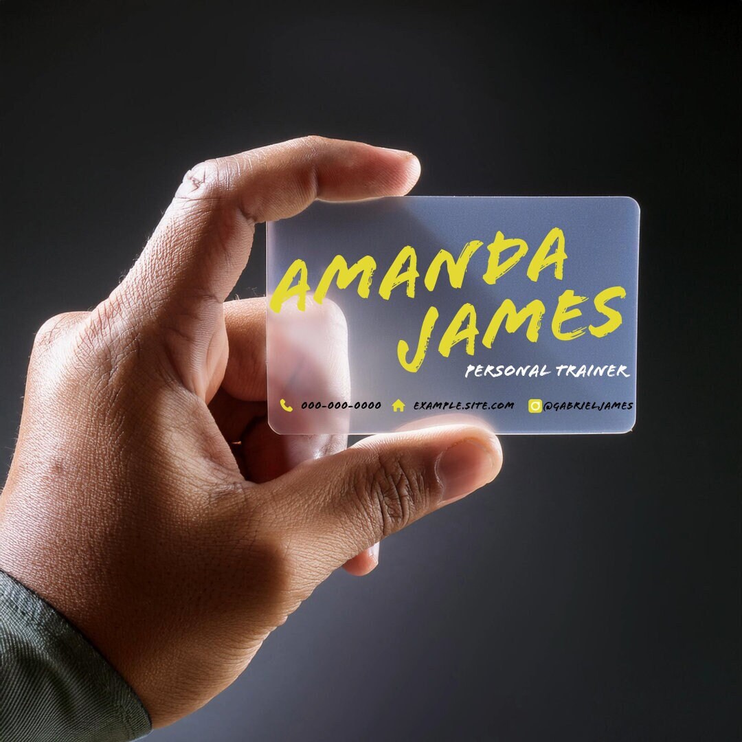 Transparent Business Cards Custom Design Plastic Card for Business PVC ...