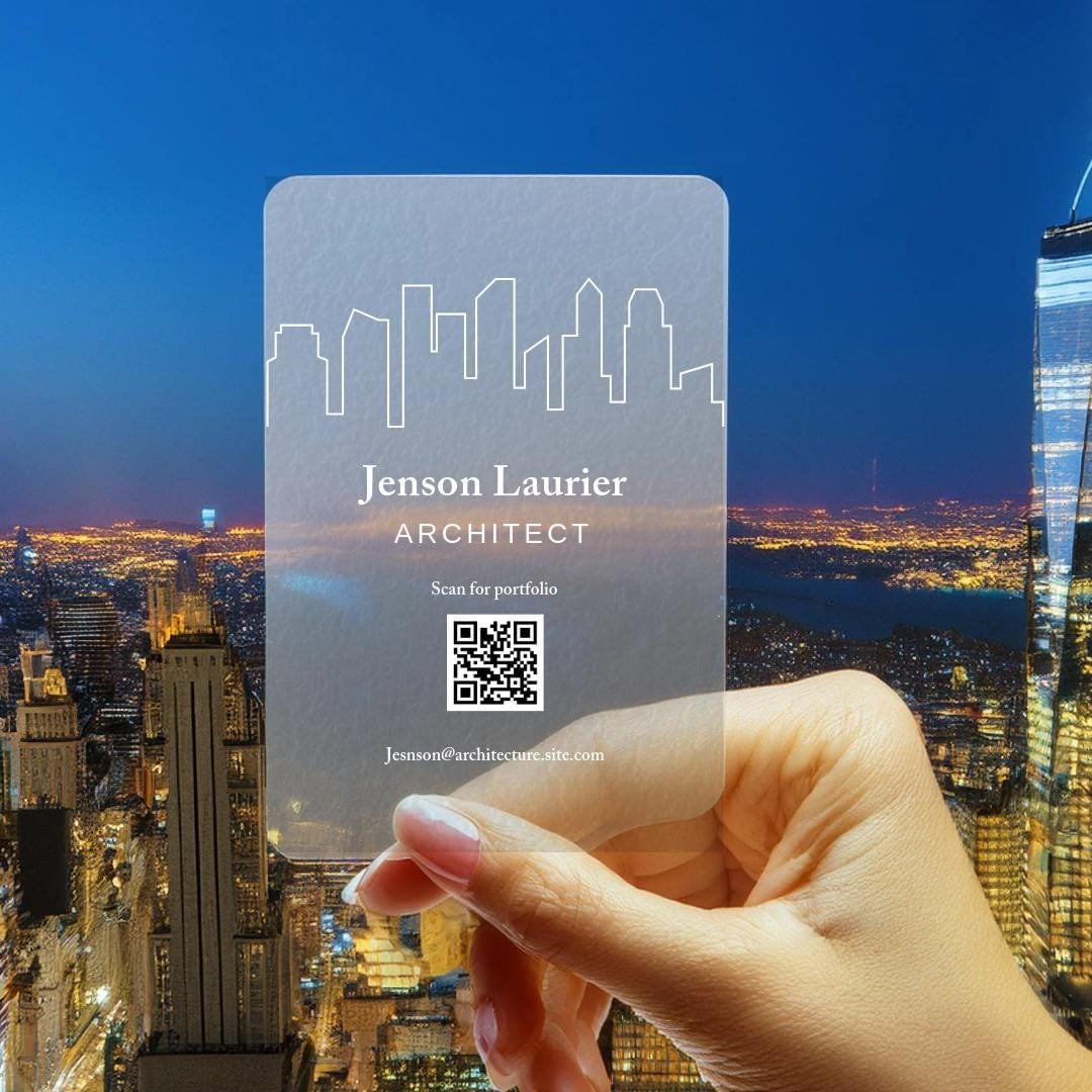 Construction Architect Cards | Transparent Business Cards | Custom ...