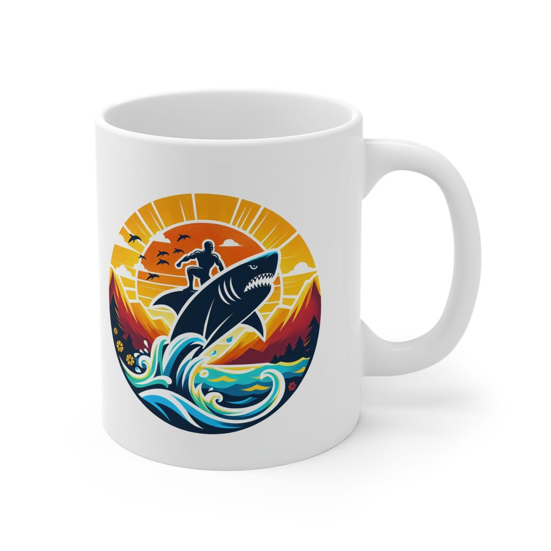 Surf Mug, Ocean Wave Coffee Cup / Surfer Ocean Waves Mug - Etsy