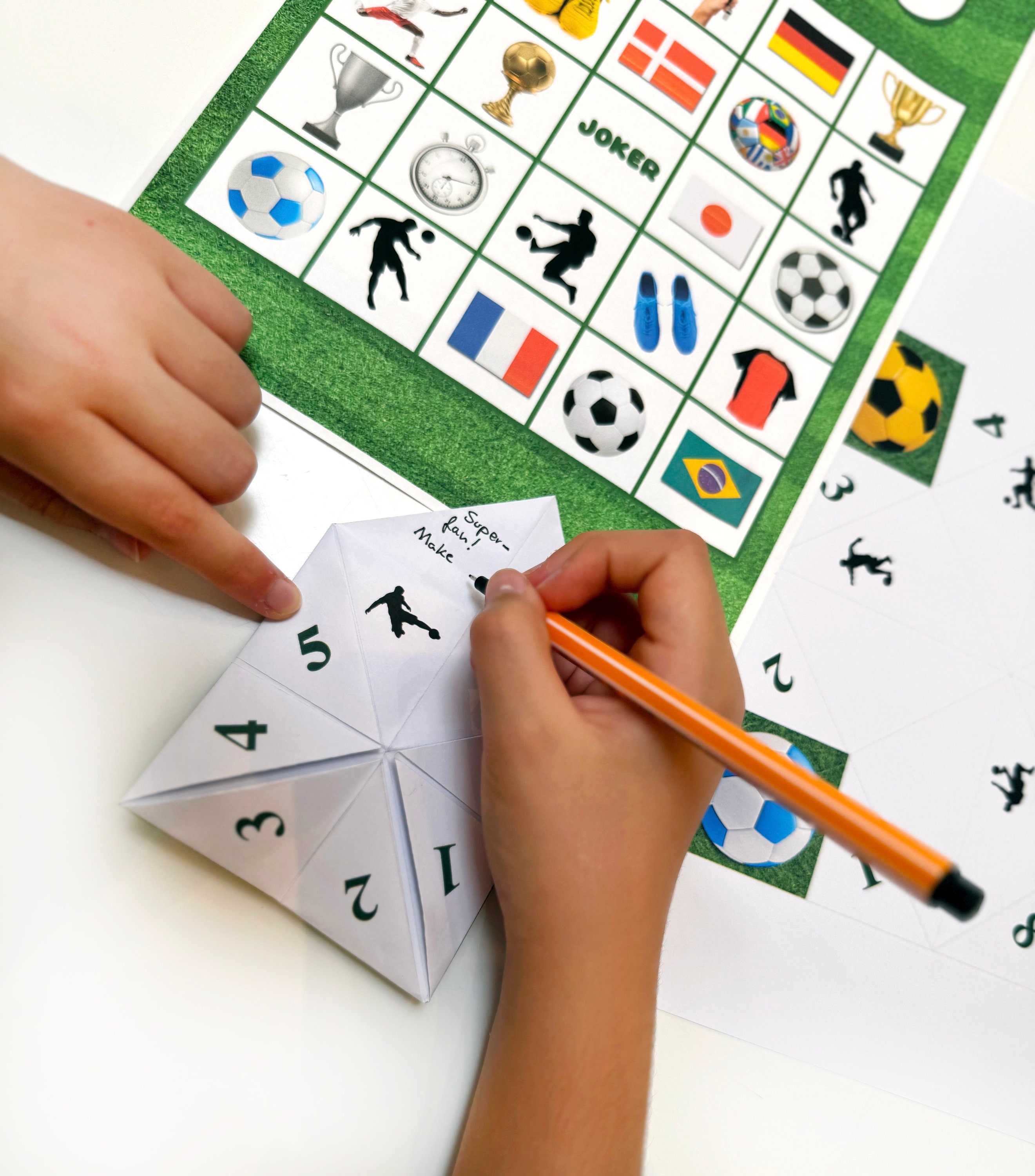 DIY Football Bingo Game, Footballfortune Teller, Soocer Birthday ...