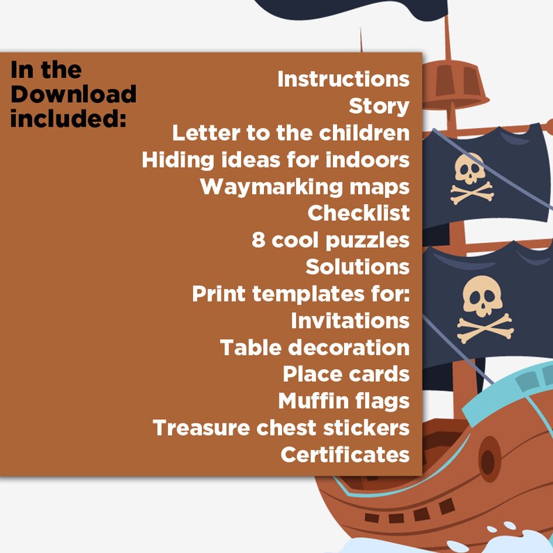 Pirate Treasure Hunt Complete Set for Kids Aged 5-6. Available for ...