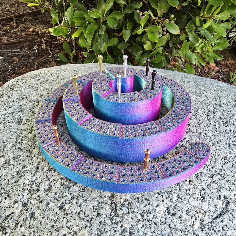Spiral Cribbage Board - Rainbow - Etsy