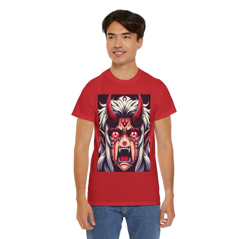 Anime Shirt, Graphic T-shirt, Demon Art Tee, Devil Tshirt - Etsy