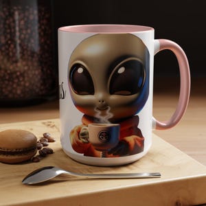 Alien Coffee Mug, Cute Coffee Cup for Coffee Lovers, Funny Alien Mug ...