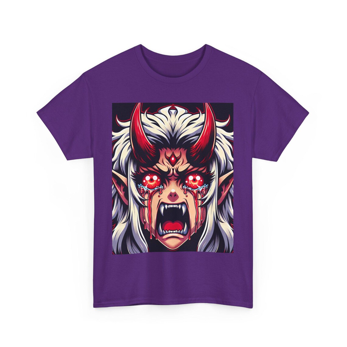 Anime Shirt, Graphic T-shirt, Demon Art Tee, Devil Tshirt - Etsy