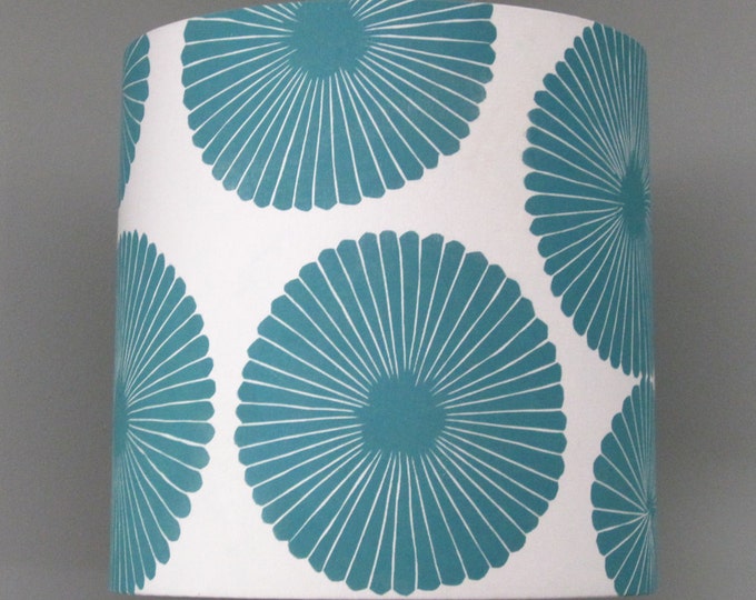 Large Blue Flower Hand Printed Lampshade - Etsy