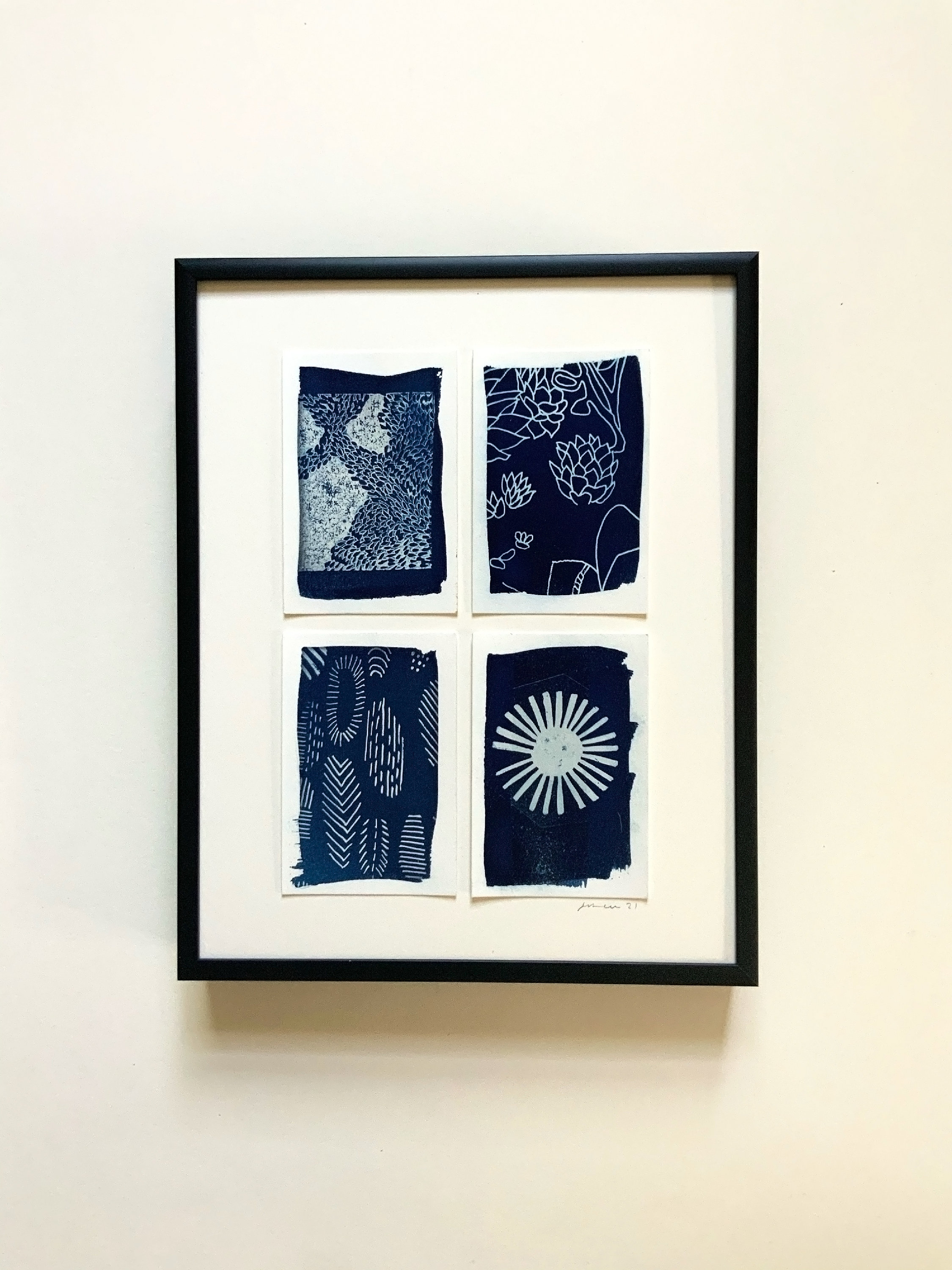 Field Cyanotype-small cyanotypes framed cyanotype original | Etsy
