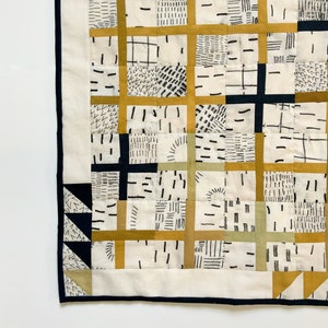 Plus Sign Wall Hanging, Monotype Fabric, Drawn Fabric, Mini Quilt Wall ...