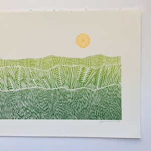 Field Print, Linocut Print, Hand Carved Print, 11" X 14" - Etsy