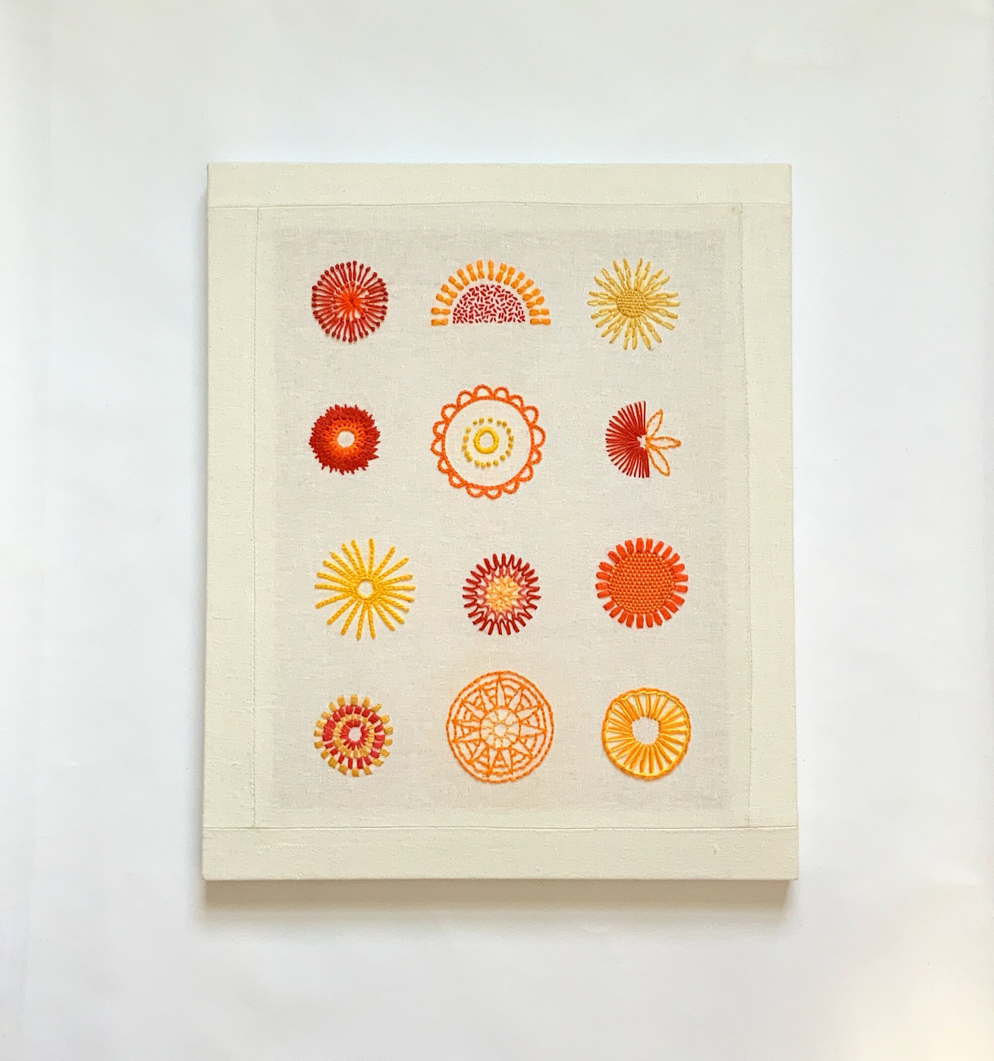 Sun Embroidery Sun Sampler Embroidery - Etsy Canada