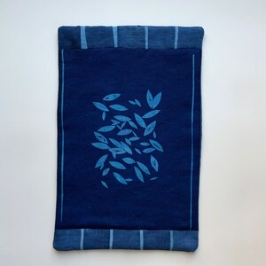 Cyanotype Leaves Wall Hanging, Cyanotype Fabric, Quilted, Ready to Hang ...